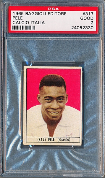 1965 Baggioli Calcio Italia #317 - Blank Back - Pele (Italy ...
